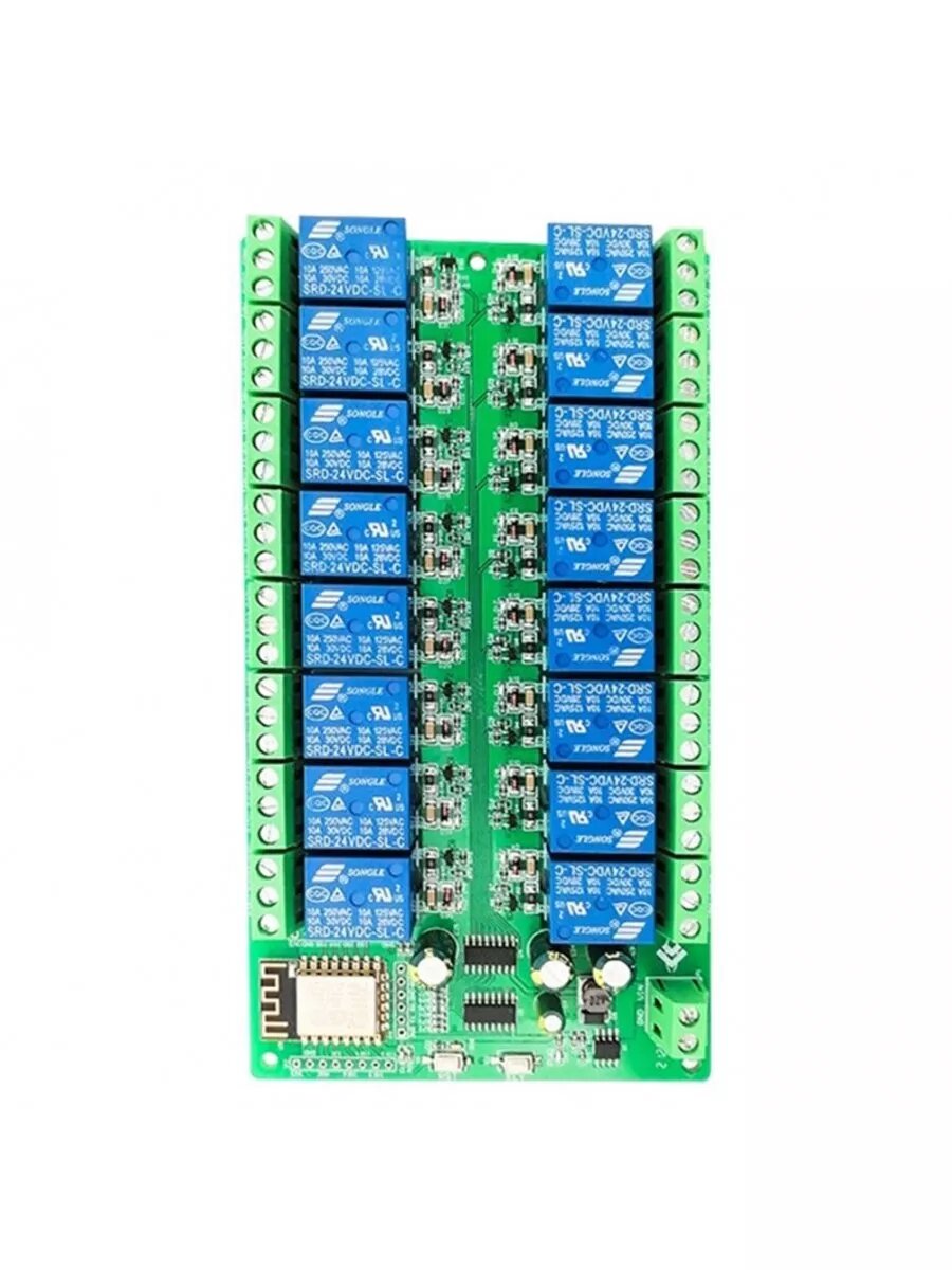 ESP8266 WIFI 16канальный релейный модуль ESP12F макетная