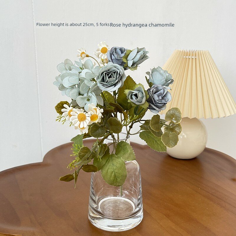 Искусственный цветок французской ромашки и розы, сухоцвет, для флористики, букет ручной работы, свадебный букет,