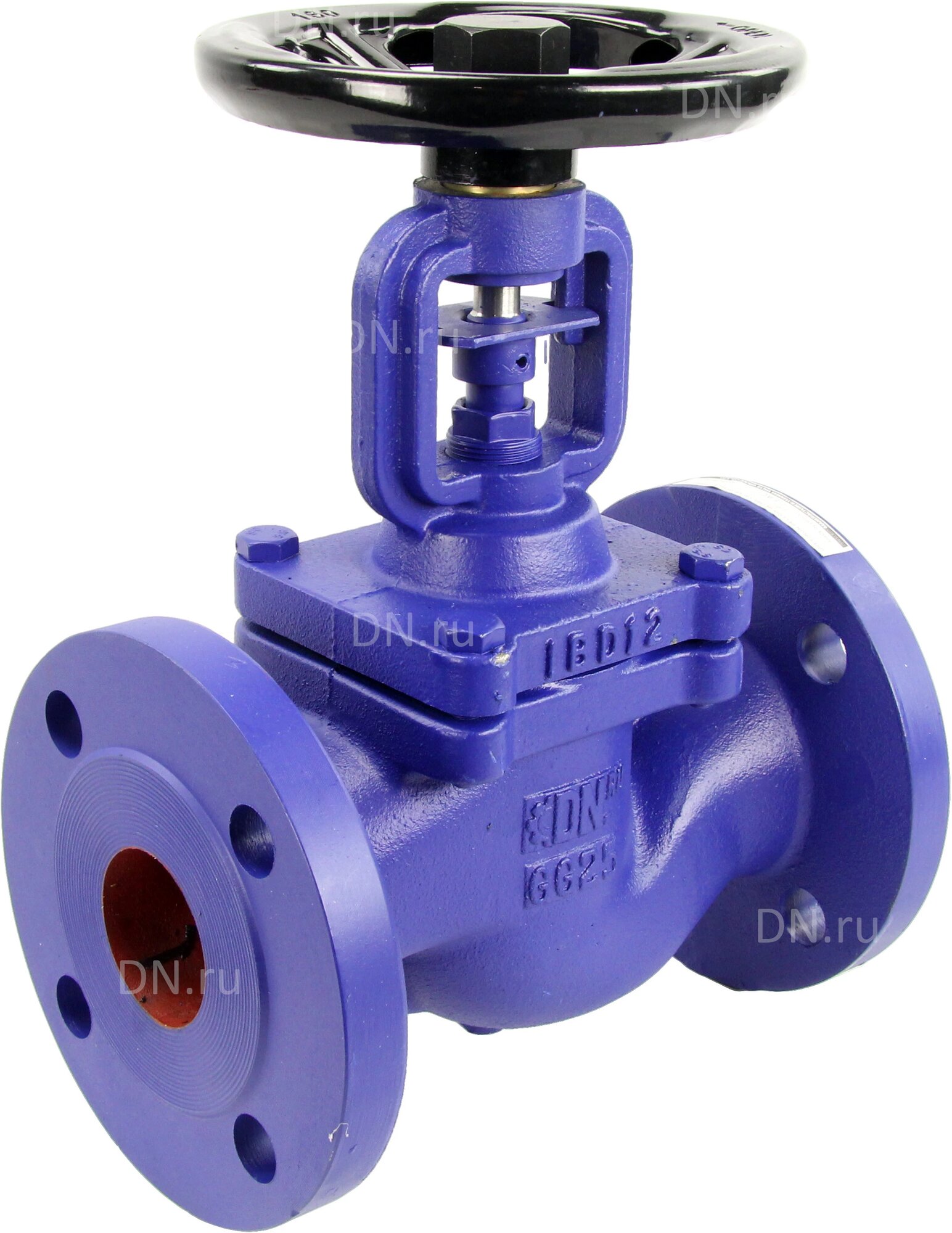 Клапан запорный сильфонный DN.ru V234A Ду50 Ру16 чугунный, фланцевый