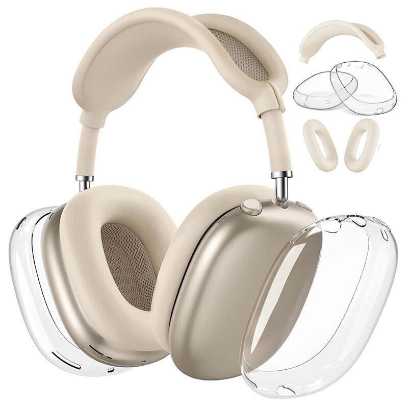 Подходит для чехлов для наушников Apple, чехлов для наушников AirPods Max, силиконовых защитных чехлов, защитных накладок для Bluetooth-наушников.