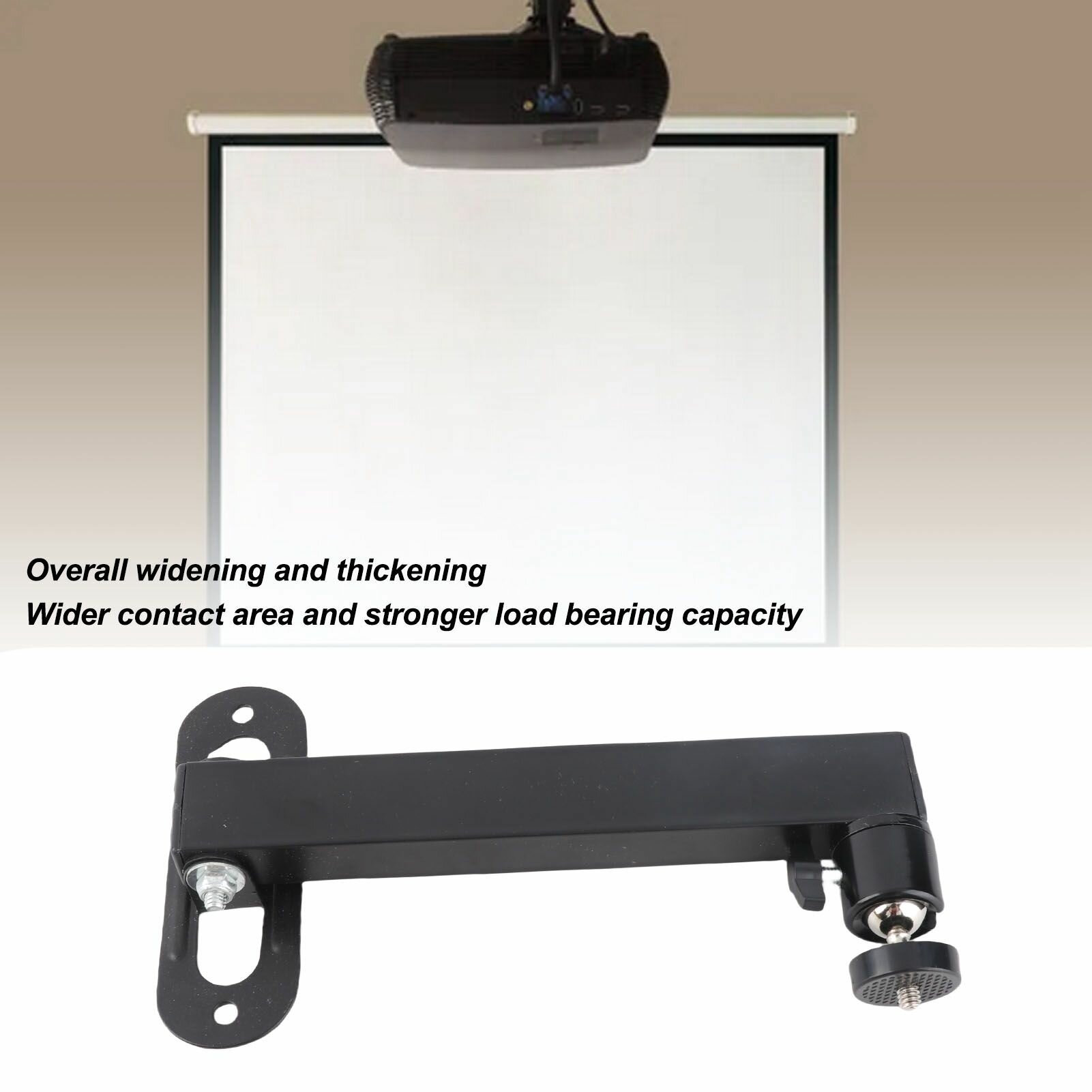 Складной настенный кронштейн для проектора, универсальный регулируемый настенный кронштейн, одинарная рукоятка 20 см.
