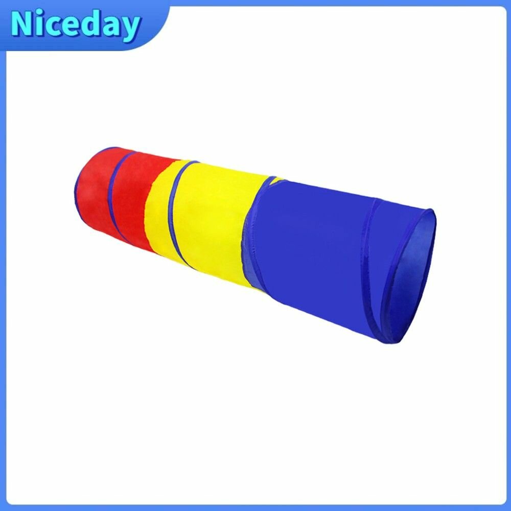 Детский игровой туннель из полиэстеровой ткани, для тренировки ползания дома и на улице, красный, желтый, синий