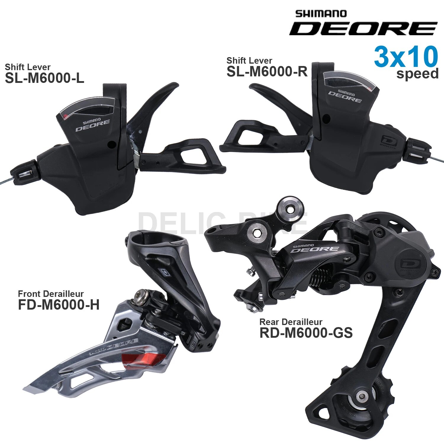 Комплект Shimano Deore M6000 3x10 скоростей FD(M6000)RD(GS)