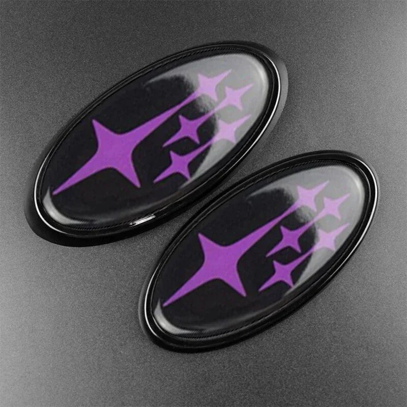 Акриловый передний капот автомобиля, задняя эмблема, Стайлинг для Subaru Impreza BRZ WRX STI Purple