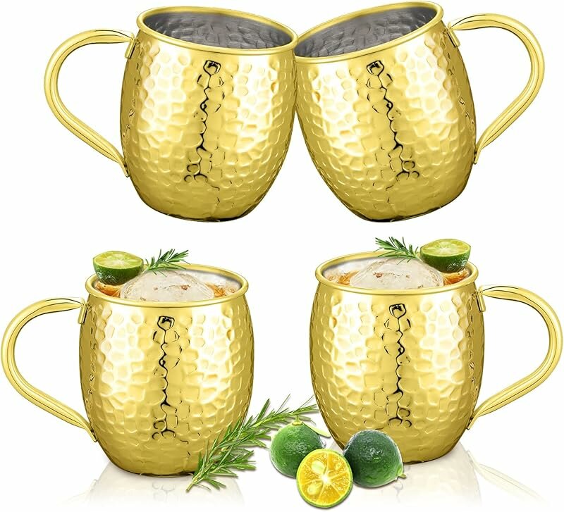 Набор из 4-х кружек для коктейля "Московский мул"