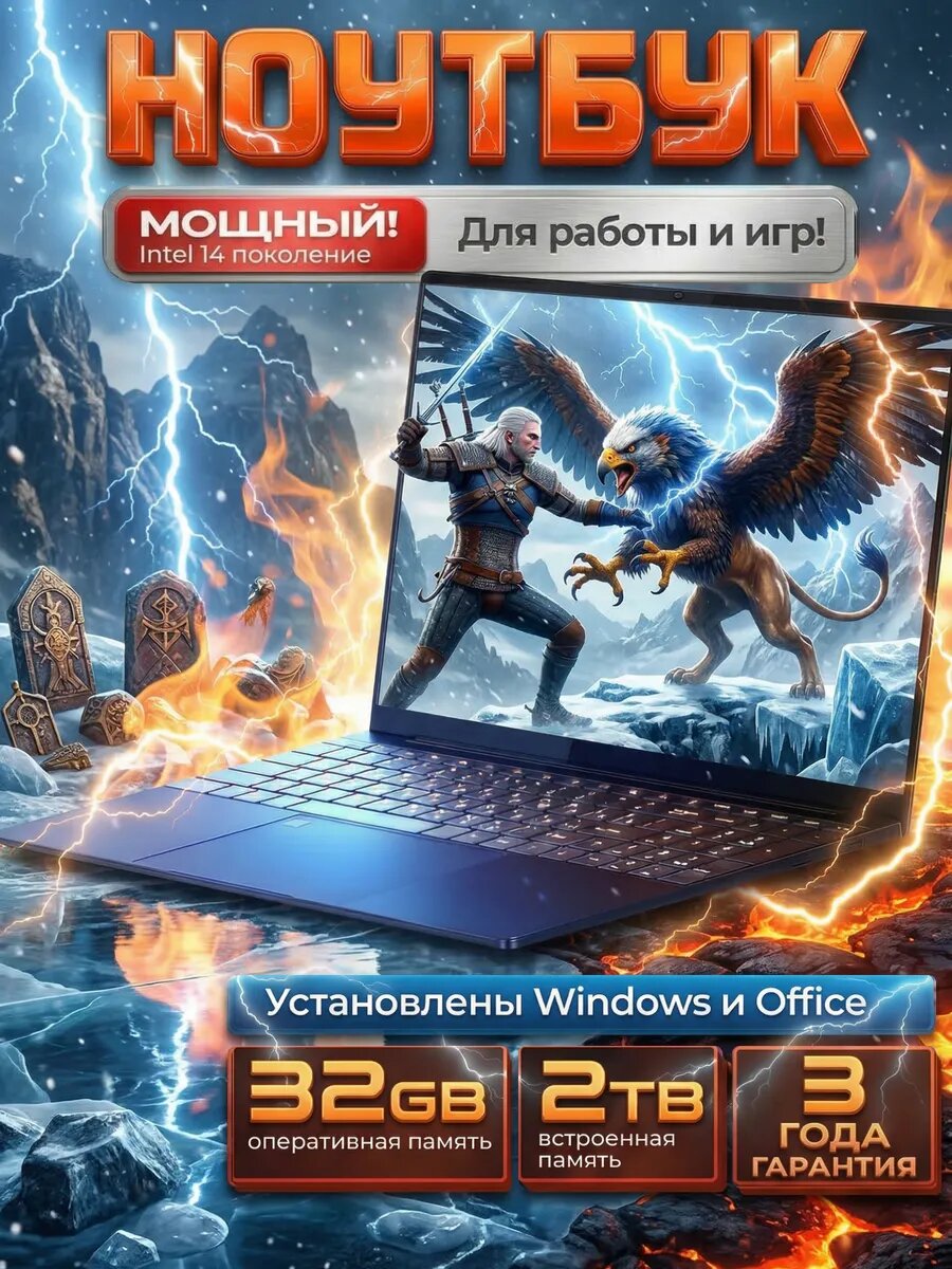 Ноутбук HiGH TECH R650 Intel H-Series RAM 32GB / SSD 2048GB