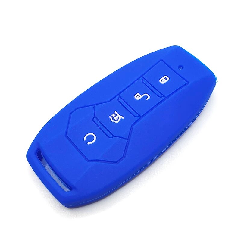 Защитный чехол для ключа BYD Han EV, Qin, Song Pro, Tang DMI, Song Max, Yuan, Qin Plus, Dolphin - Темно-синий