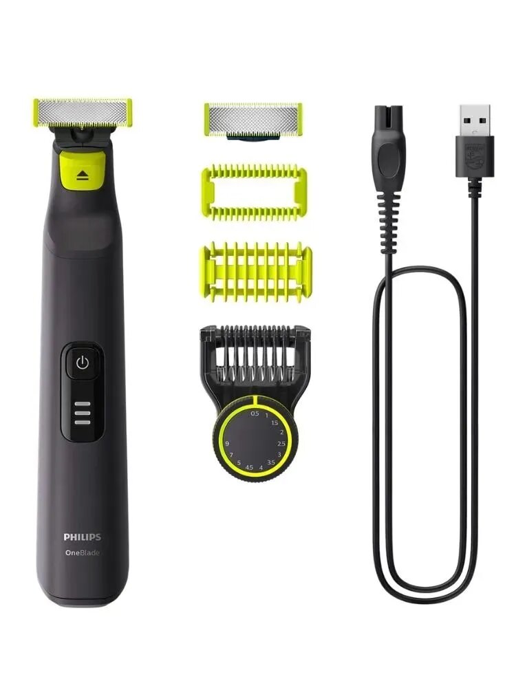 Philips Электробритва QP6542/10, черный, зеленый