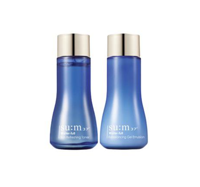 Тонер и эмульсия легкие увлажняющие SU: M37 Water-full Skin Refreshing Toner & Rebalancing Gel Emulsion 20ml+20ml