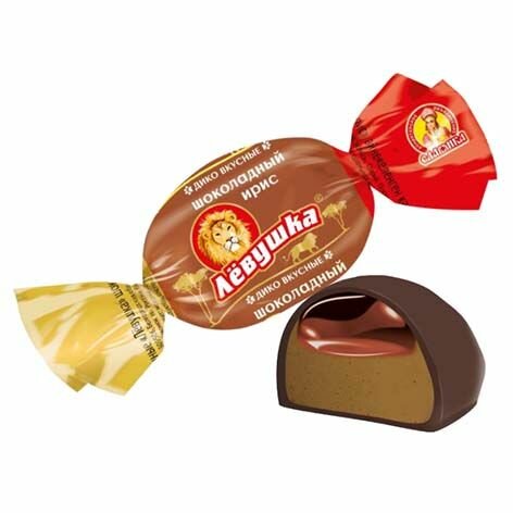 Конфеты с шоколадным ирисом "Лёвушка" Славянка, глазированные, 1 кг