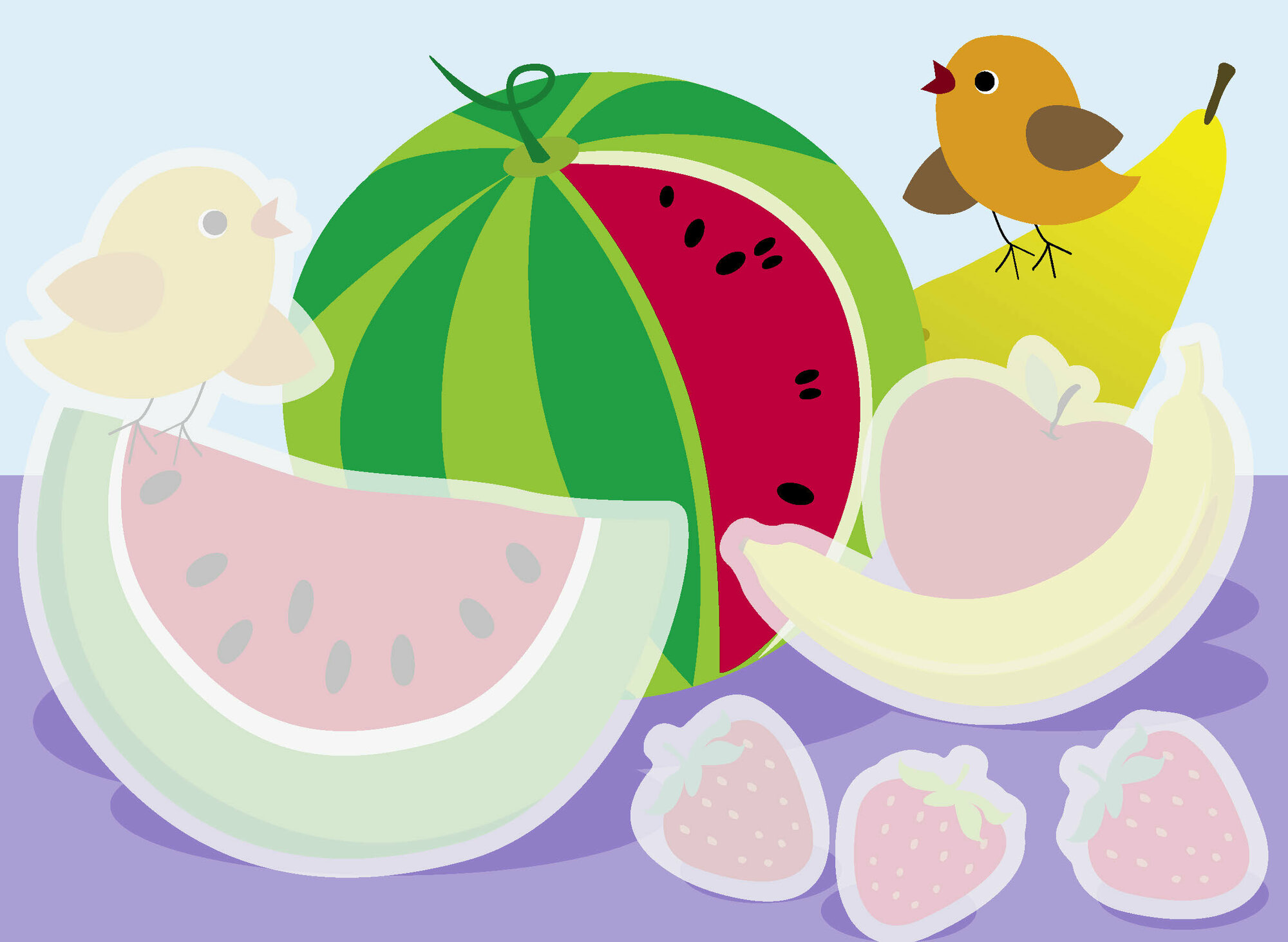 Многоразовые водные раскраски. Выпуск 9 "Фрукты"