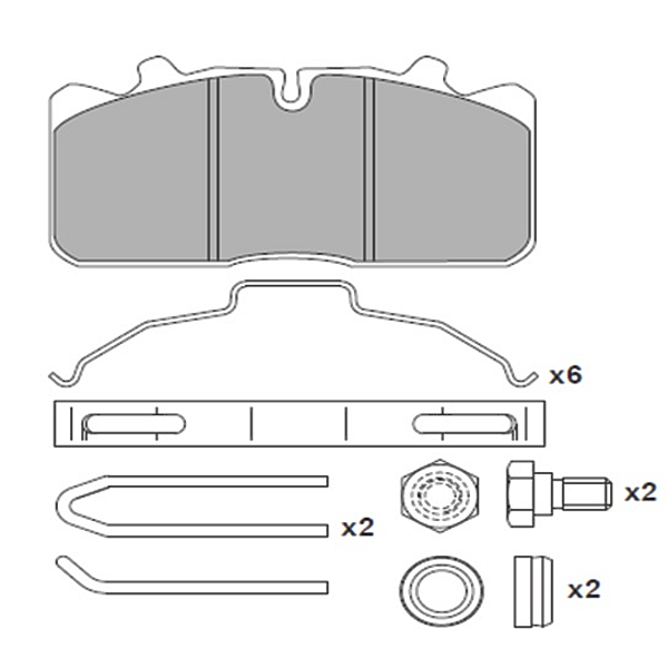 WUHLERMANN 31010008 колодки тормозные wva29088 / 29091 / 29144 с р / к, перед / зад диск. тормоз wabco pan17\ daf