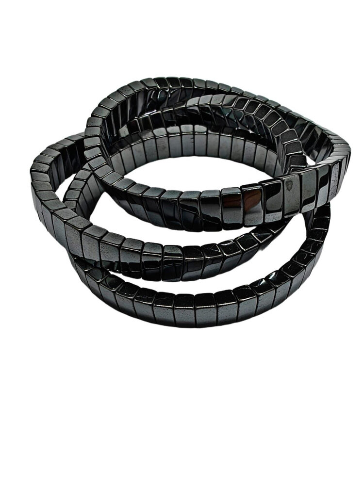 Эластичный браслет, гематит