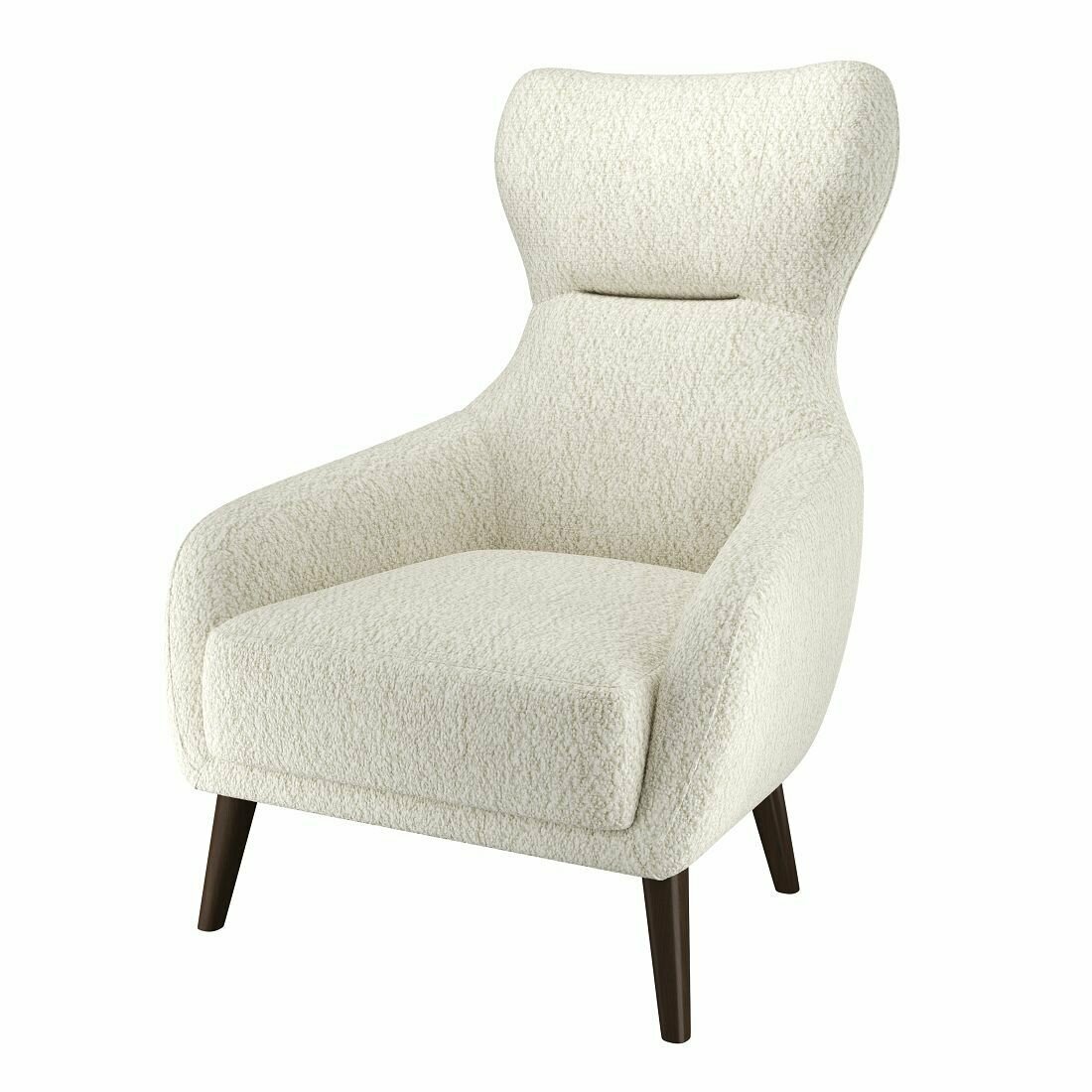 Кресло EXTRASOFT-1, 750х730х1030, темный орех молочный BUCKLE Cream
