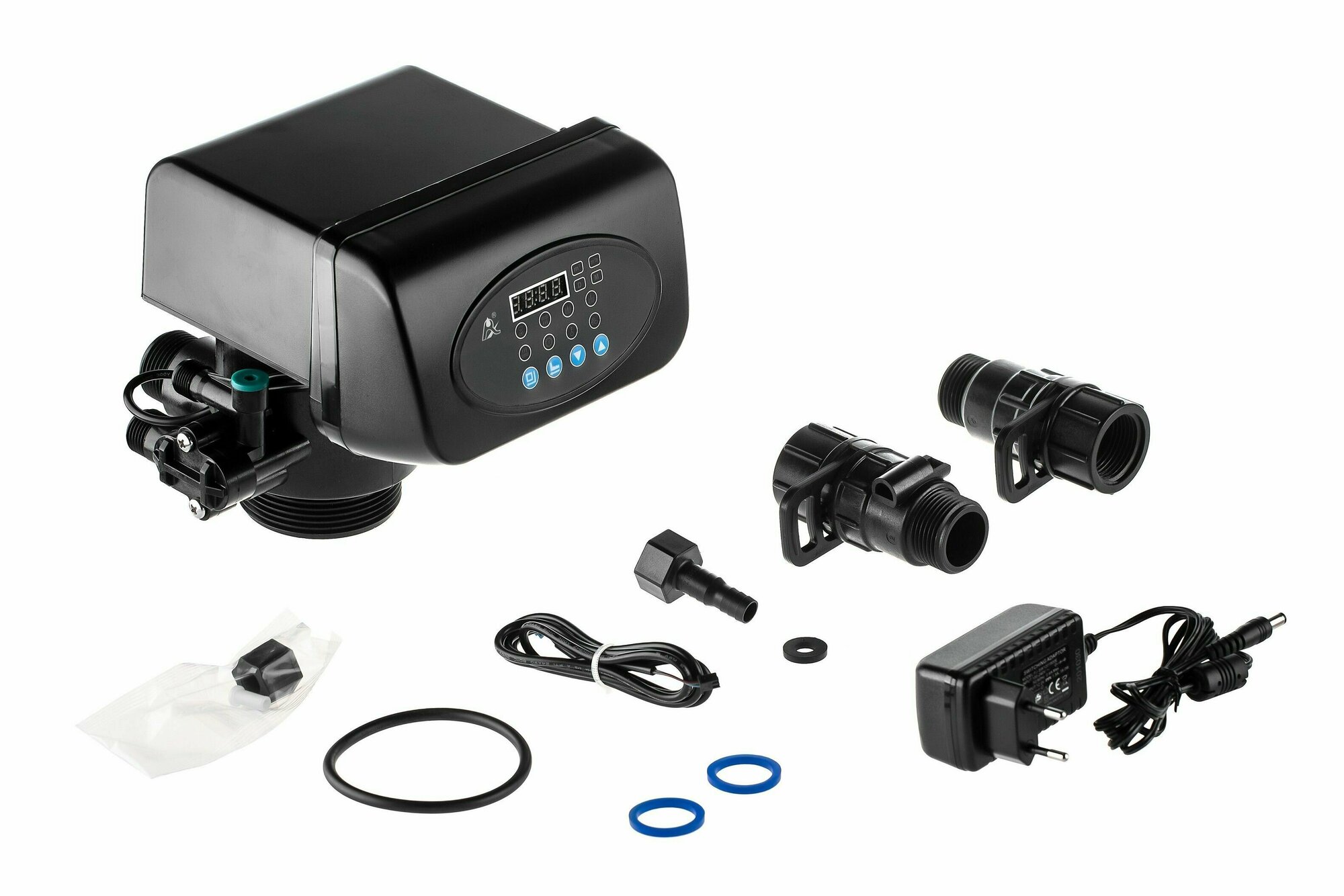 Автоматический блок управления RUNXIN TM. F63P3-A (1 дюйм) с расходом по таймеру, 4500 л/ч с инструкцией на русском языке в комплекте.