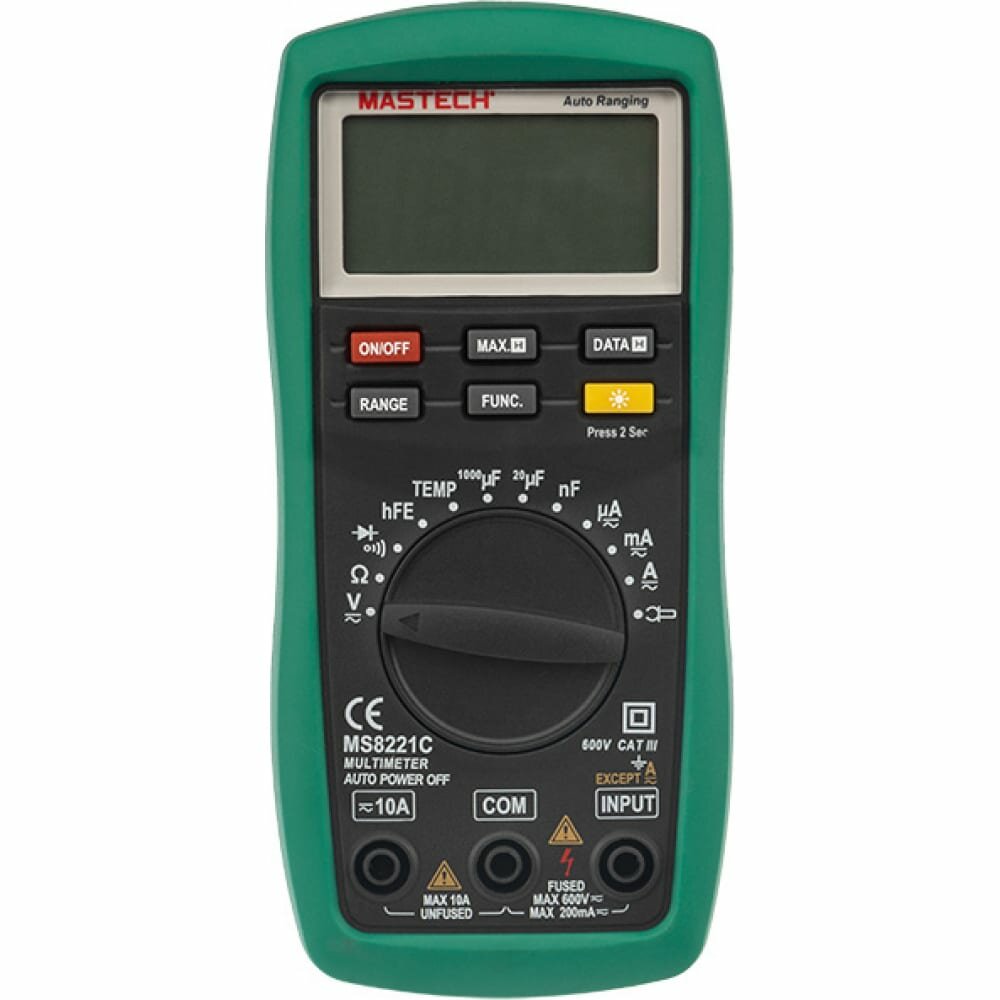 Универсальный мультиметр MASTECH MS8221C M136, для проведения измерений в условиях недостаточной видимости — фото 1