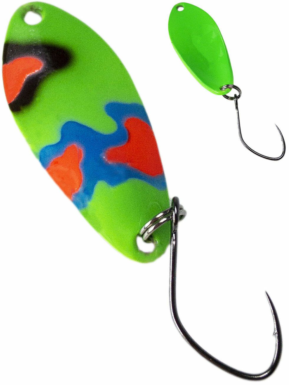 Набор 2ШТ Блесна колебалка Зябликов Пиксель 3 см. 3.6гр fluo