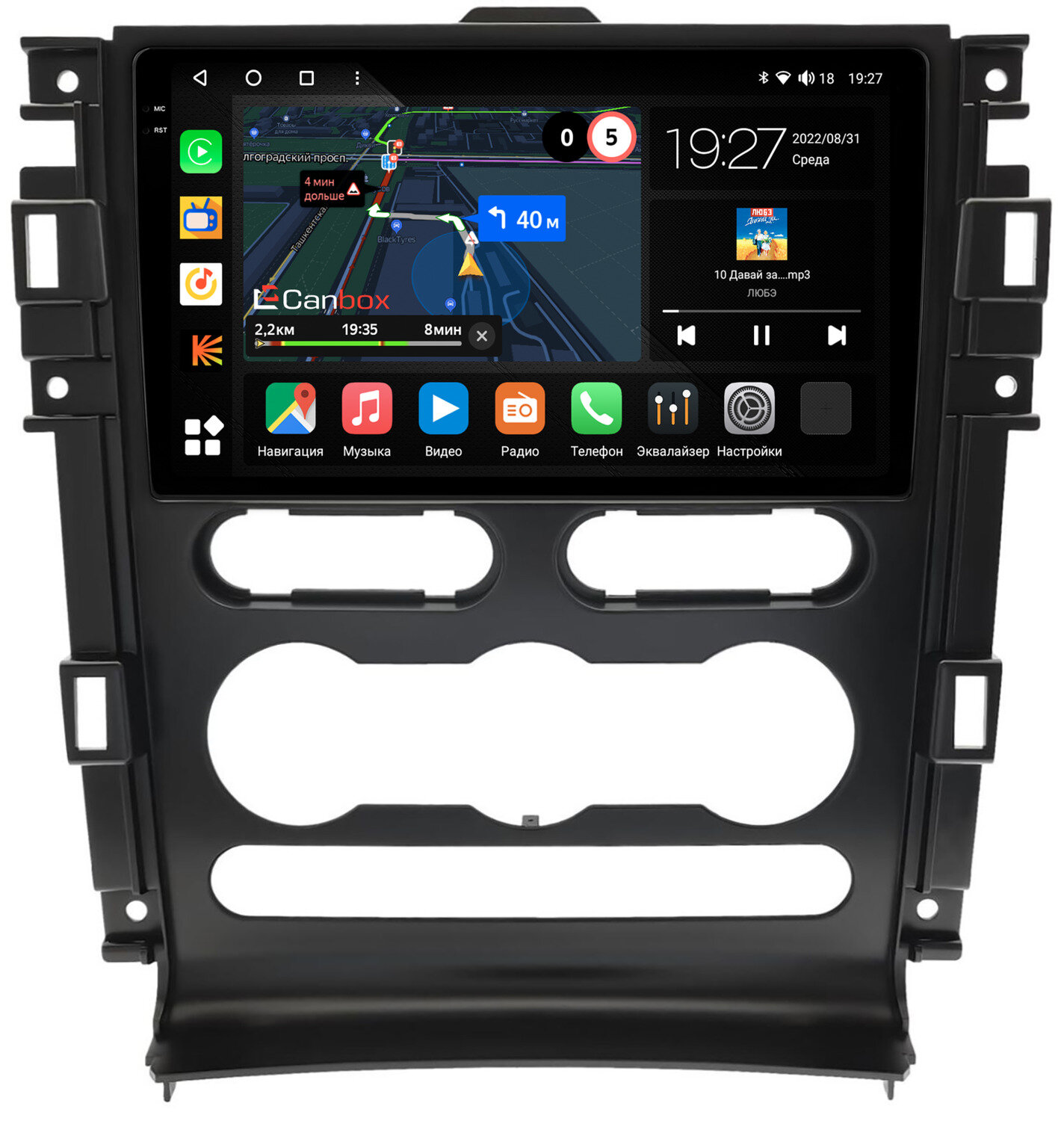 Штатная магнитола Ford Mustang 5 2004-2009 Canbox M-Line 2K 4179-9-0185 на Android 10 (4G-SIM, 4/64, DSP, QLed)