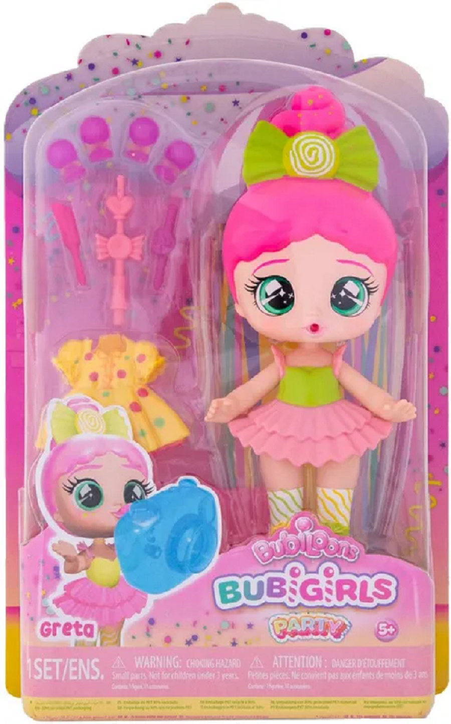 Кукла Bubiloons BubiGirls Party Greta с аксессуарами IMC910973