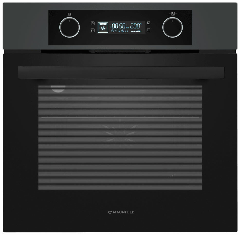 Электрический духовой шкаф Maunfeld AEOH6062G1 59 см, 60 л гриль конвекция, графит