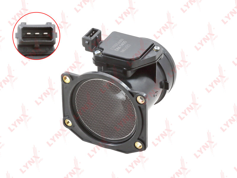 Датчик массового расхода воздуха LYNXauto DM-1400. Для: AUDI Ауди A3 1.6-1.8 96-03 / A4 1.6-1.8 94-01 / A6 1.8 97-05 / CabRio(Рио)let 1.8-2.8 91-00, S