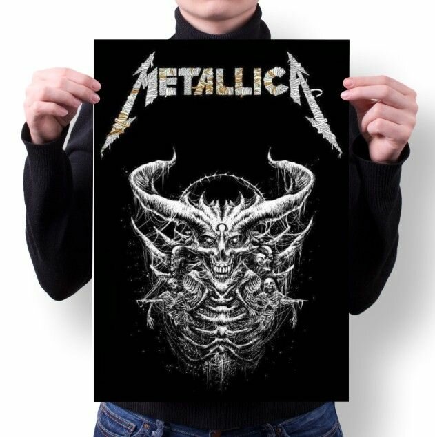 Плакат Metallica, Металлика №3, А4