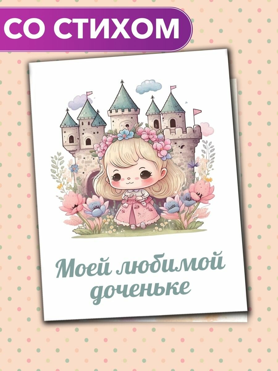 "Моей любимой доченьке" - открытка Анастасии Рыбачук