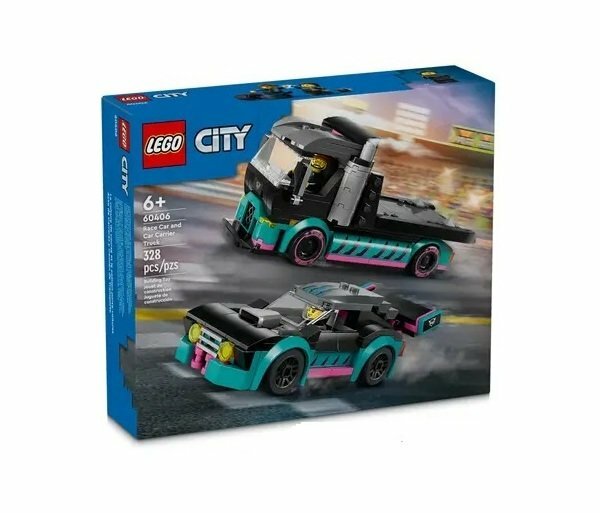 Конструктор LEGO City 60406 Гоночный автомобиль и автовоз