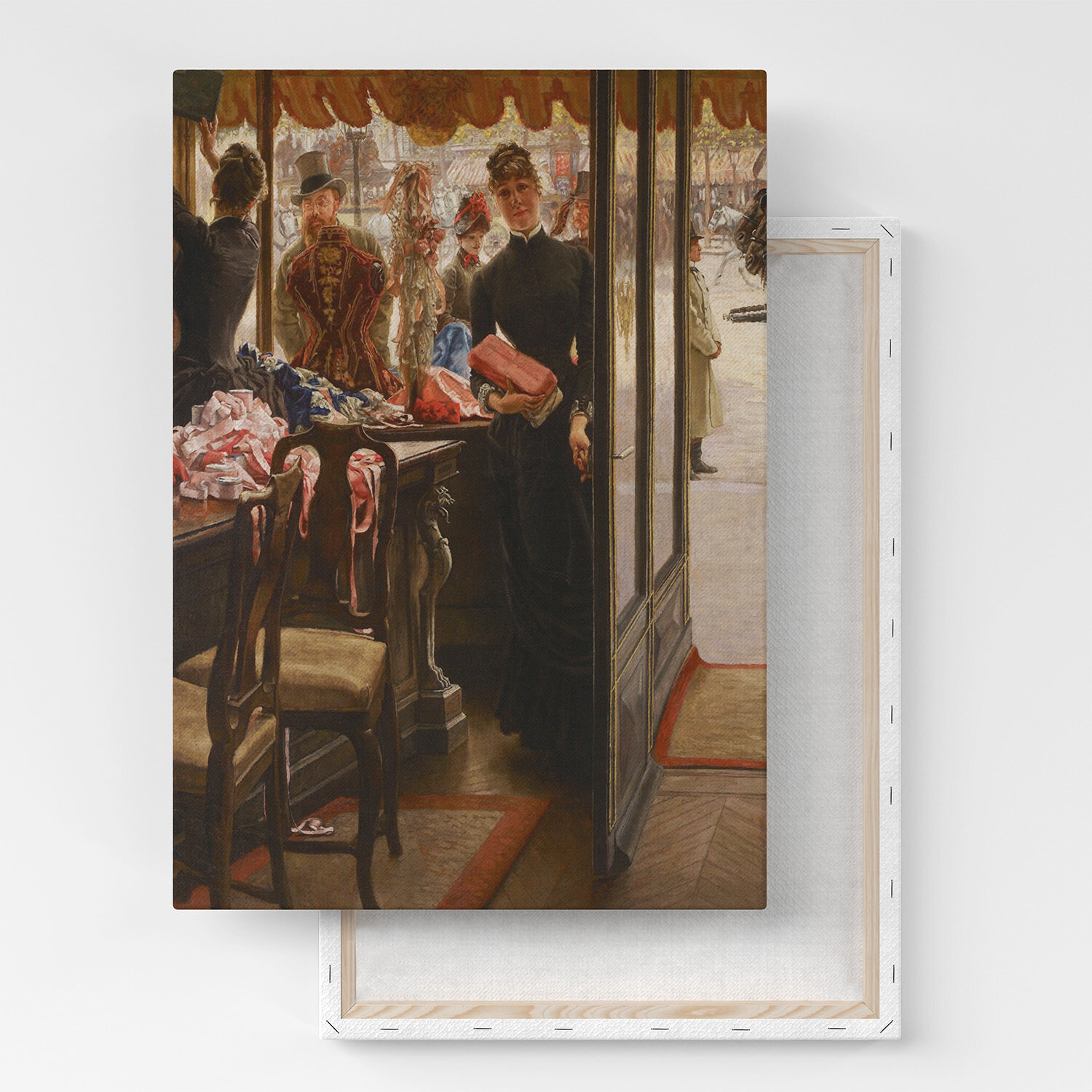 Картина на холсте, репродукция / Джеймс Тиссо - La demoiselle de magasin / Размер 60 x 80 см