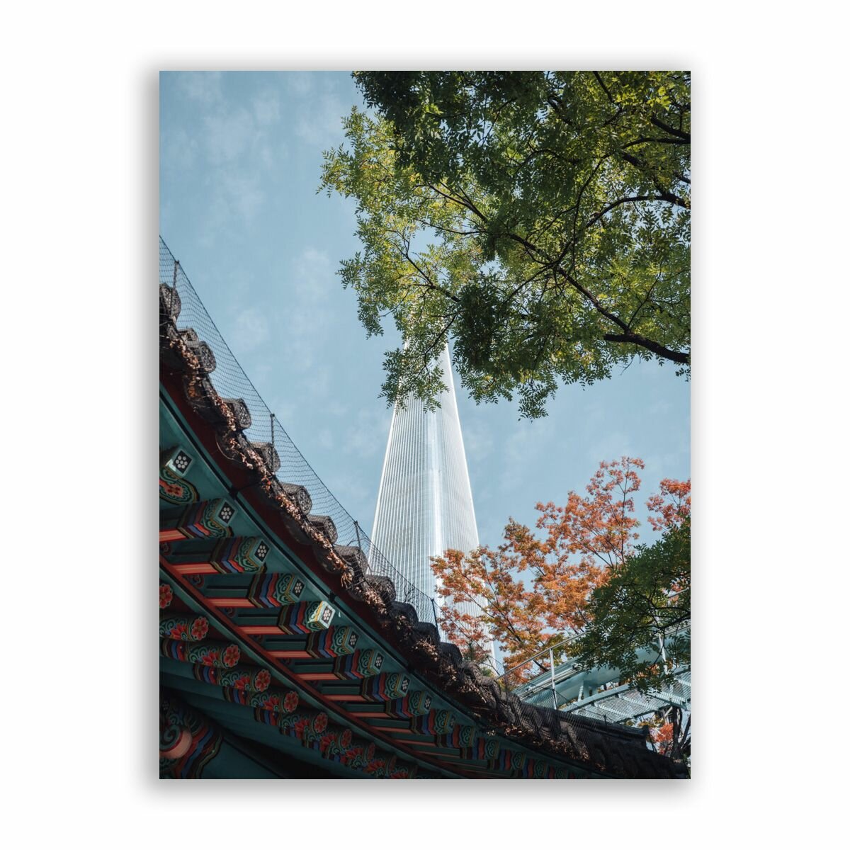 Постер, плакат на бумаге / Архитектура - Южная Корея / Размер 30 x 40 см