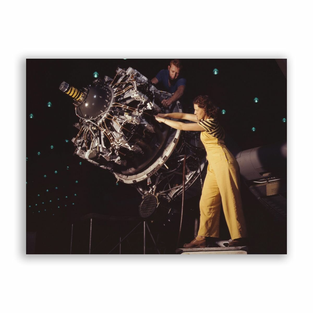 Постер, плакат на бумаге / Ретро фотографии американских рабочих. 1940 год / Размер 40 x 53 см