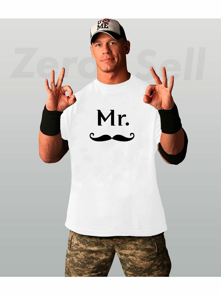 Футболка парная mr мистер усы