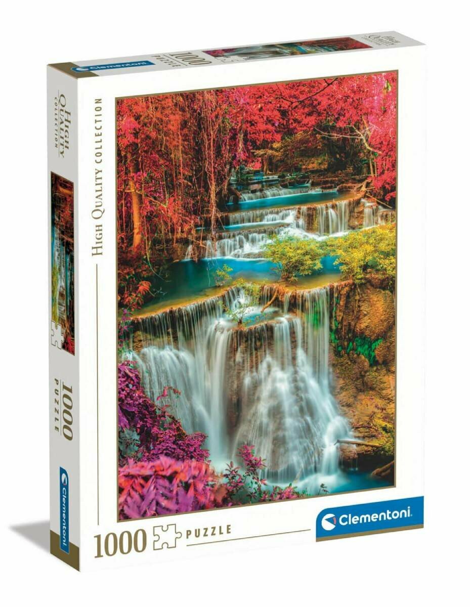 Пазл для взрослых Clementoni 1000 деталей: Красочные тайские водопады