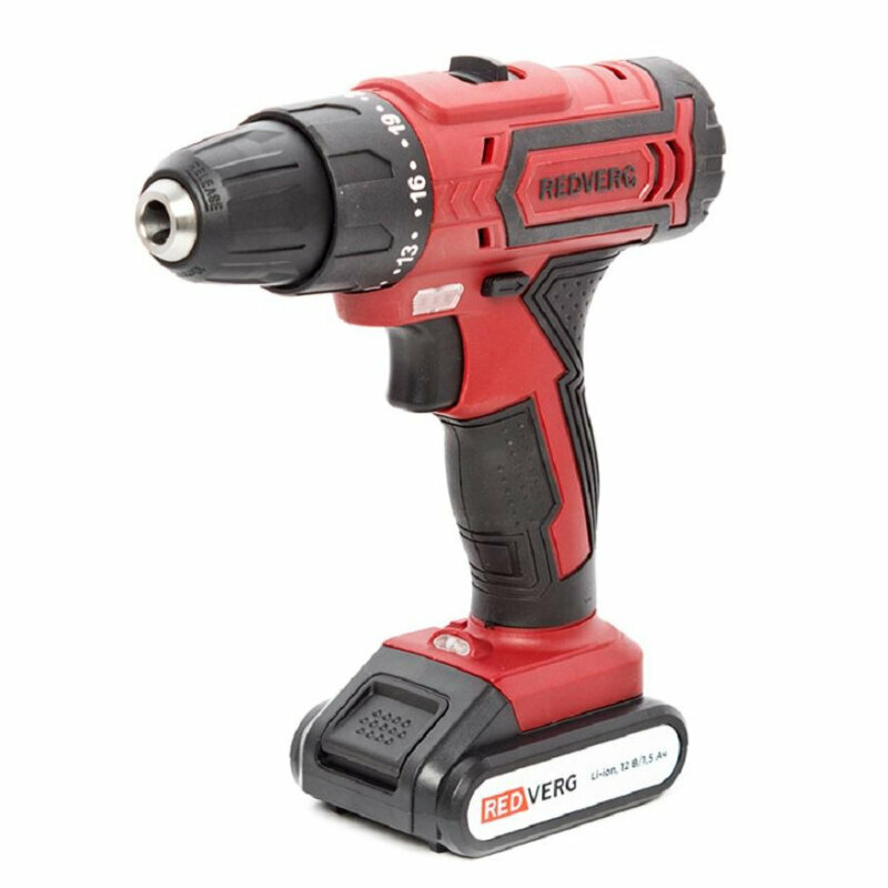 Дрель-шуруповерт аккум. REDVERG 12В, 20Нм, 2АКБ (1.5Ач) (RD-SD12L/2Y), 1534303