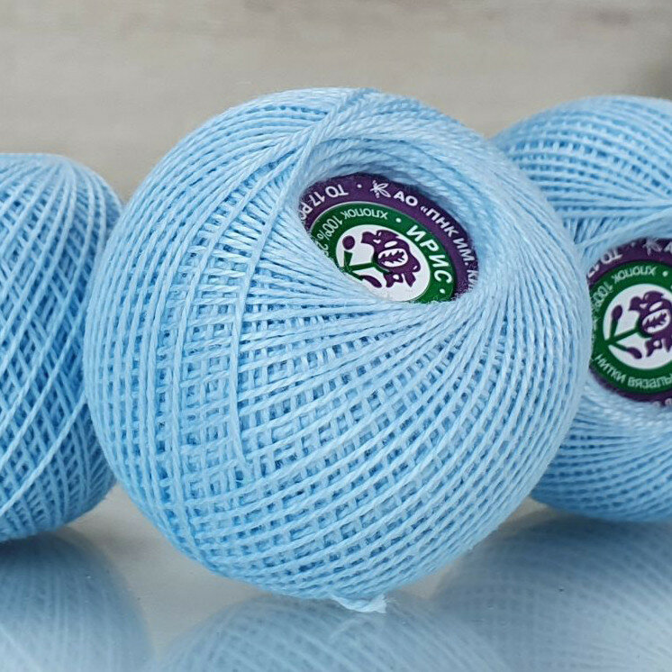 Пряжа ПНК им. Кирова ирис 25 2704 св. голубой (20 мотков)