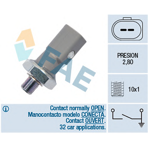 FAE 12855 (06E919081C / 06E919081C / 12855FAE) датчик давления масла vag