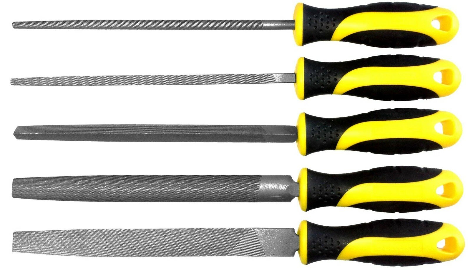 Набор напильников С двухкомпонентной ручкой BERGER 5 предметов BG1147