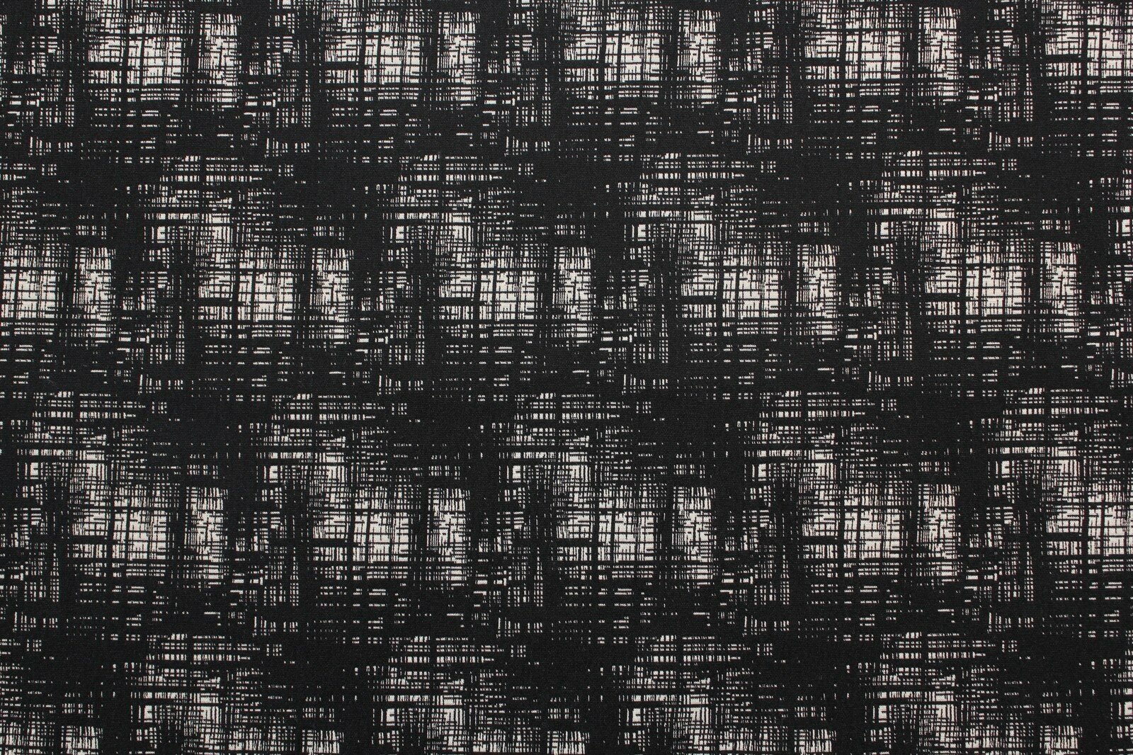 Ткань Жаккард-стрейч чёрная штриховка на кремовом фоне, ш134см, 0,5 м