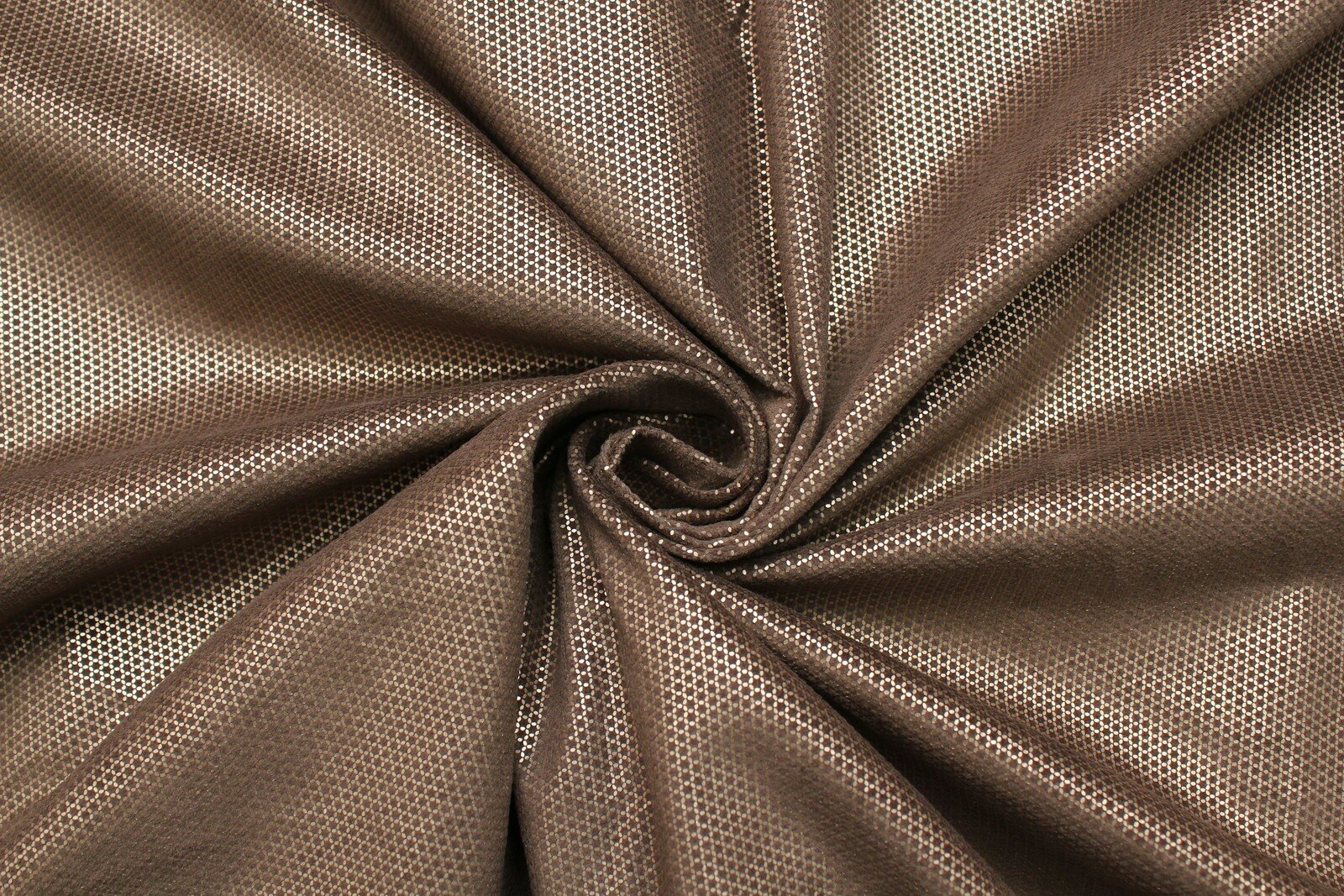 Ткань Велюр-стрейч с напылением кофейного цвета, ш150см, 0,5 м