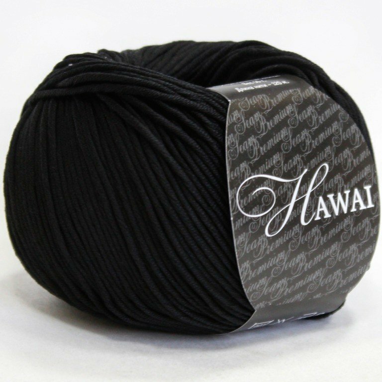Пряжа Seam HAWAI 1202 черный (5 мотков)