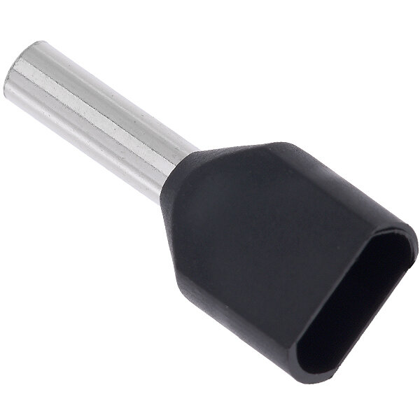 Наконечник 79466 НШВИ (2) 1,5-8 медный 1,5мм2 втулочный изолированный на 2 провода, ПВХ (КВТ) (500 шт. в наборе)