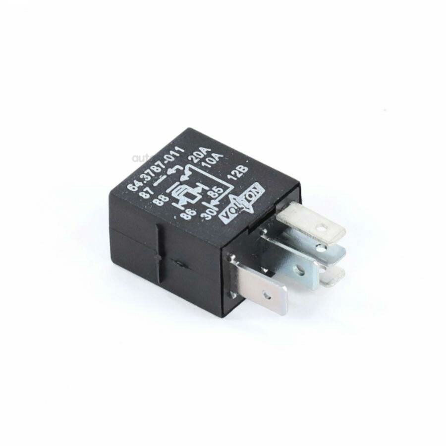 VOLTON VLT643787011 Реле 64 включения вент. 5-х конт. ВАЗ-1118, 2170 (20 А 12 В Т-обр.) (98.3747.011) VOLTON