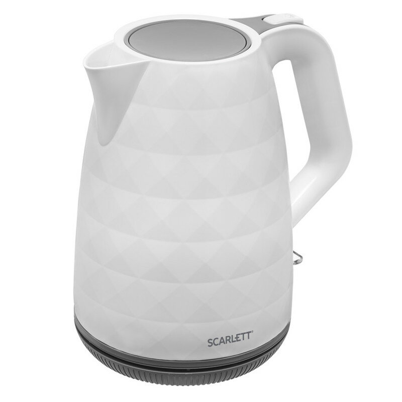 Чайник электрический Scarlett SC-EK18P49, 1,7л, 2200Вт, пластик, белый, 286898