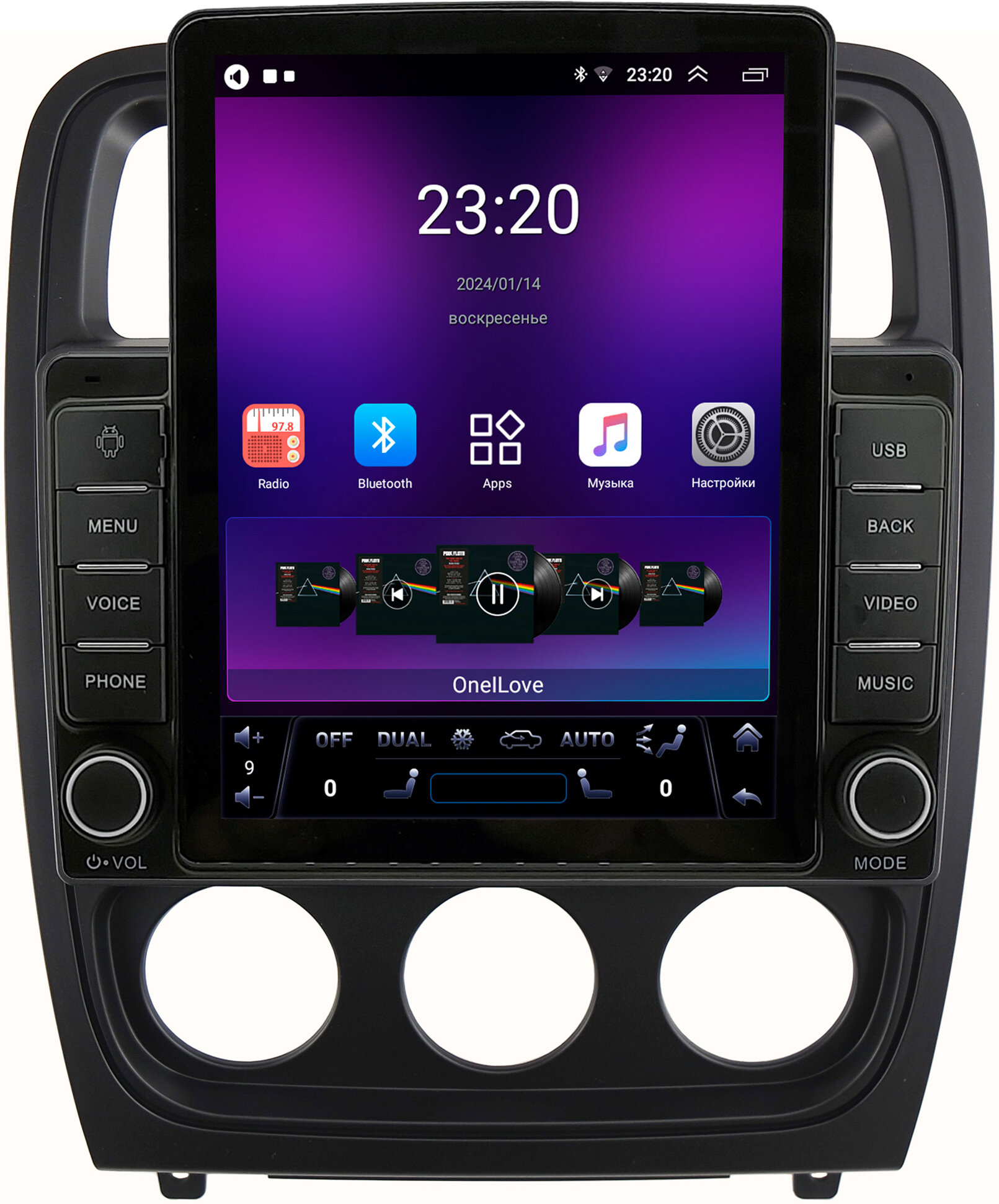 Штатная магнитола Canbox GTR095-9-1115 для Dodge Caliber 2009-2013 на Android 10 (QLed, 4/64, DSP, CarPlay)