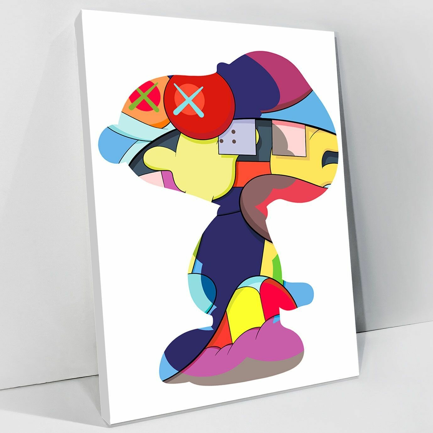 Картина KAWS собачка Снупи Кавс Snoopy на холсте 40х60см