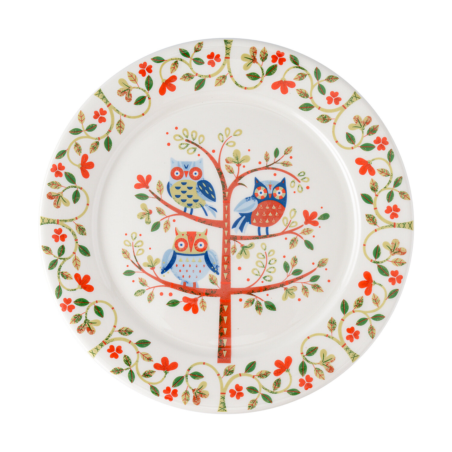 Тарелка d21 см Owl фарфоровая обеденная закусочная Birds of Paradise Liberty Jones LJ0000167