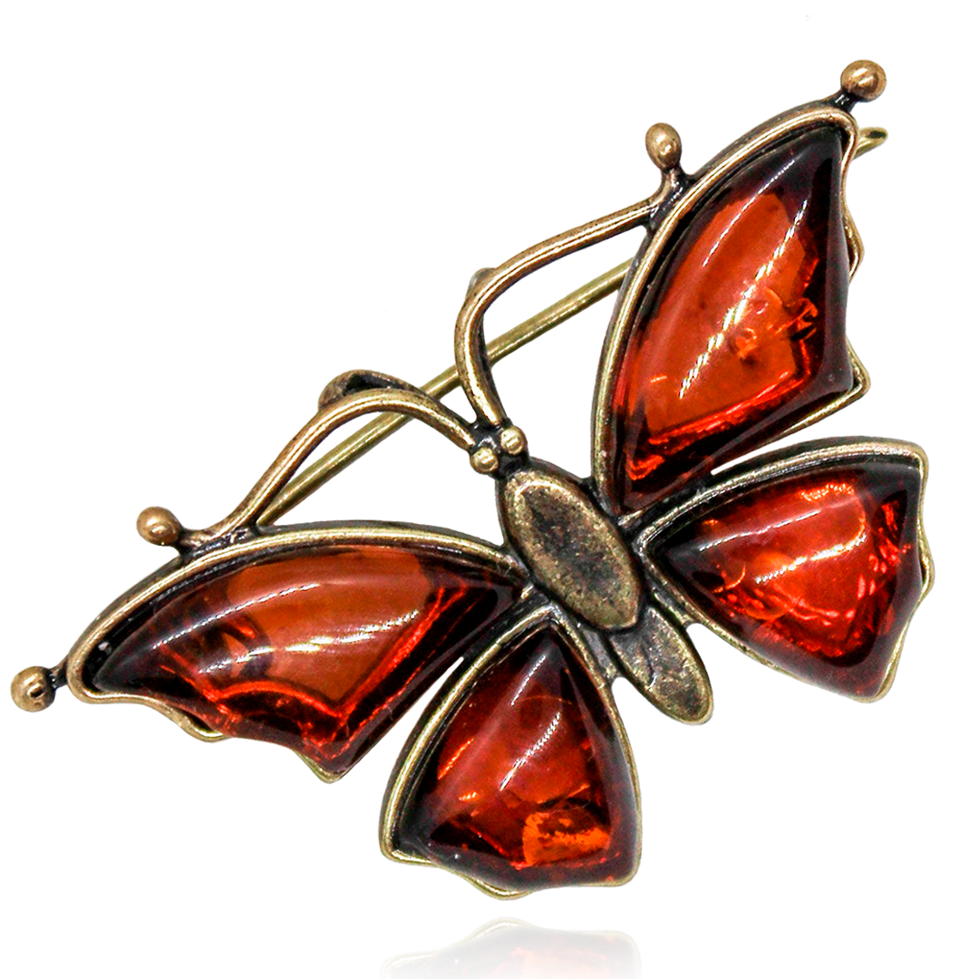 Брошь, янтарь синтетический, янтарь прессованный