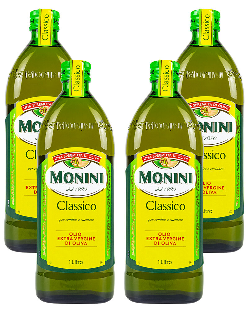 Оливковое Масло Monini Экстра Вирджин Классико 1 л. - 4 шт.