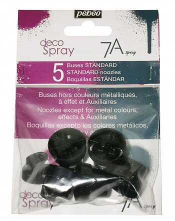 Кэпы Pebeo "DecoSpray", 7А, основные цвета, 5 шт