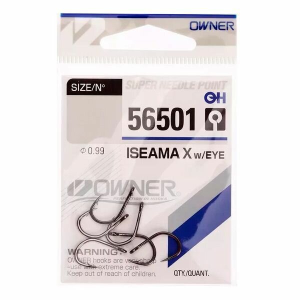 Крючки рыболовные Owner 56501 № 08 (7шт) Iseama-X, одинарные